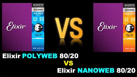 Elixir Polyweb Vs Nanoweb Vs Optiweb Guitar Strings Pro 45 Off
