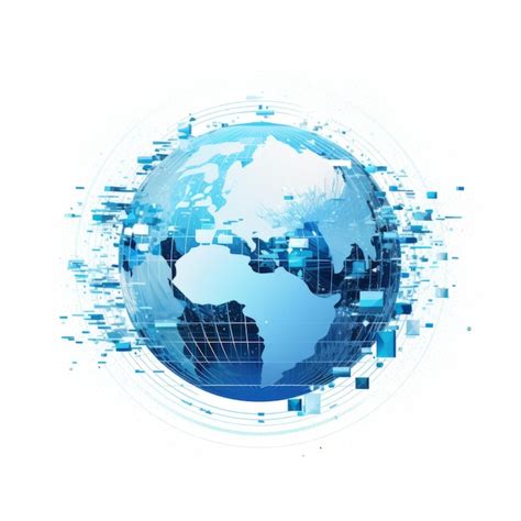 Premium Ai Image Clean And Minimalist Digital Earth Coding Flies