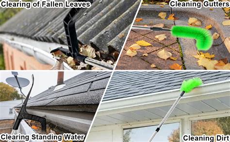 Aolawco 250cm Gutter Cleaning Tools Telescopic Gutter Cleaner With 6