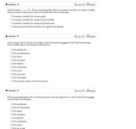 Solved Euler S Formula Ve F For A Connected Graph Where Chegg Com
