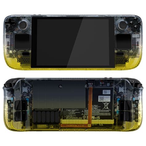 Extremerate Gradient Black Yellow Faceplate Back Plate Shell For Steam