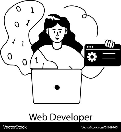 Web Developer Royalty Free Vector Image Vectorstock