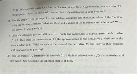 [solved] a write the matlab commands for a function file