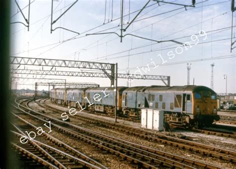 British Railway Slide Br Class 24 Diesel Locomotives At Crewe 1975
