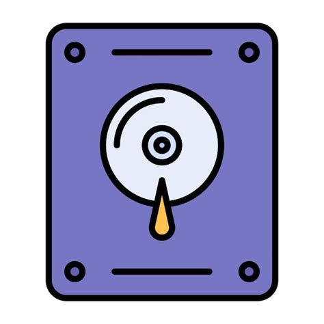 Premium Vector Hard Disk Flat Illustration