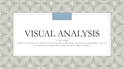 Visual Analysis 1 View Image Ppt Download