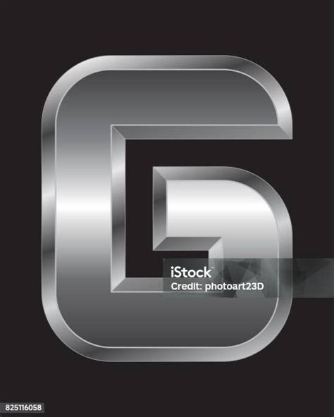직사각형 경사진된 금속 글꼴편지 G 제강 공장에 대한 스톡 벡터 아트 및 기타 이미지 제강 공장 0명 2차 도형 Istock