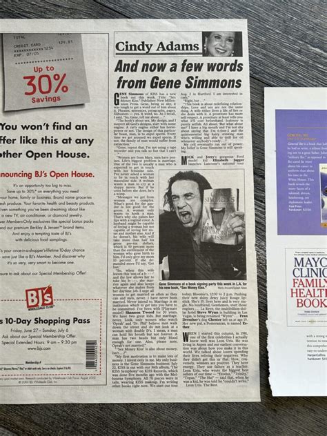 Kiss Ad Advert Clippings Gene Simmons Sex Money Kiss Book Lot 2003