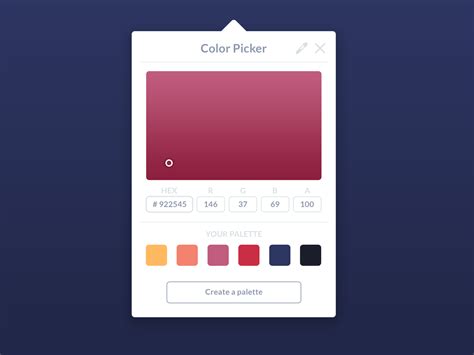 Daily Ui 060 Color Picker By Sybille Cordeau On Dribbble
