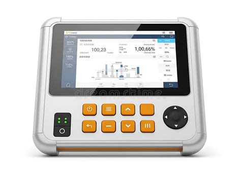 Handheld Data Analysis Device With Screen Displaying Graphs And Control