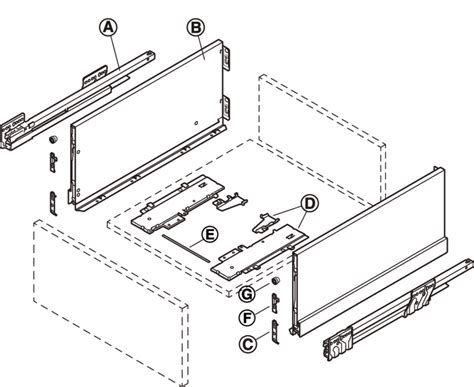 Drawer Side Runner System Grass Nova Pro Scala H250 With Expanding Dowel Front Fixing In