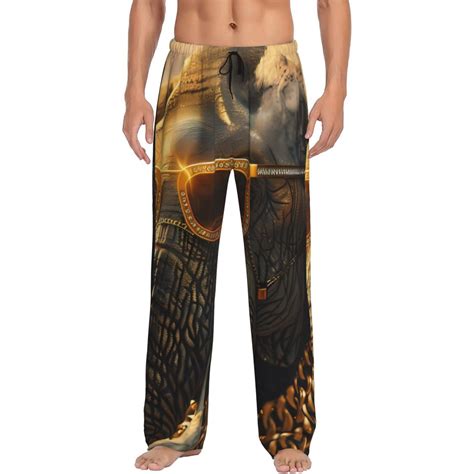 Sikiie Cool Sunglasses Elephant Art Pajama Pants Men Pj Bottoms Sleep