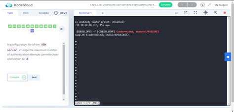 lab configure ssh servers and clients and restrict access to the proxy server lfcs