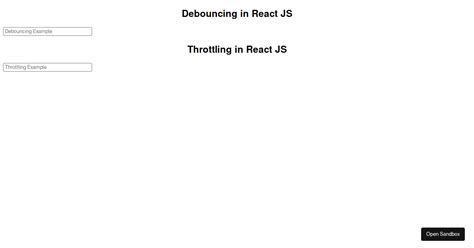 Debouncing Throttling Codesandbox