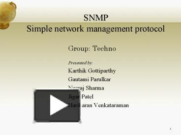 PPT SNMP Simple Network Management Protocol PowerPoint Presentation Free To Download Id