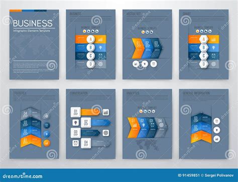 Set With Infographics Stock Vector Illustration Of Cycle 91459851