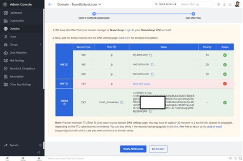 Zoho Dns Record Configuration For Namecheap
