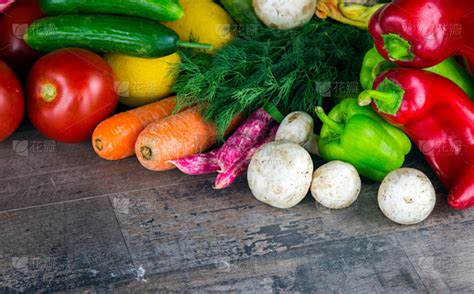 蔬菜 清新 生食 多样 农业 素食 篮子 自然界的状态 食品