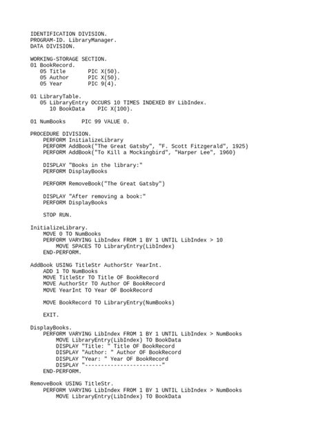 Book Organize Cobol Pdf