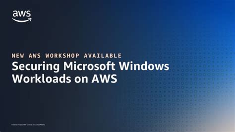 Aws Microsoft Security Awsworkshop Workshops Dod Awscloud Amazonwebservices Awsbuilders
