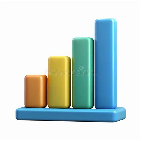 3d Colorful Bar Chart Diagram Representation Of Business Statistics And Data Analysis On