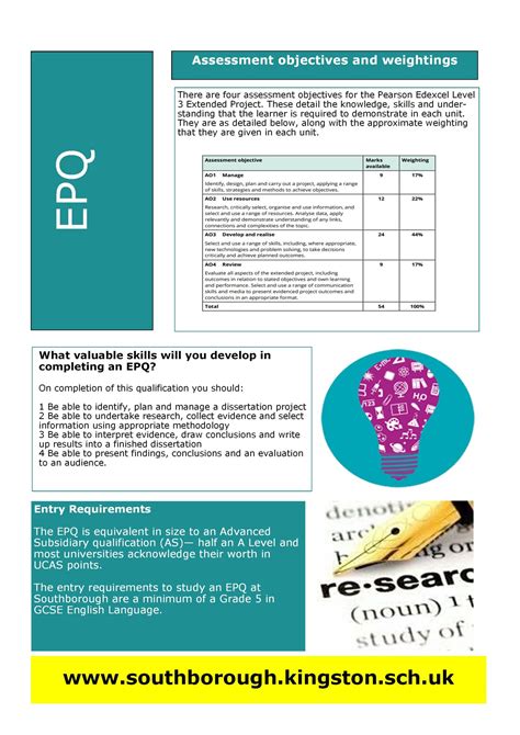 Extended Project Qualification Southborough High School