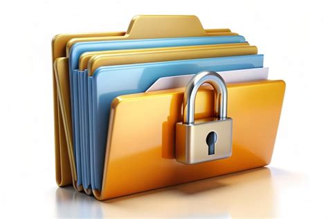 Premium Photo 3d Secure Confidential Files Folder With Paper Documents Access And Private Lock