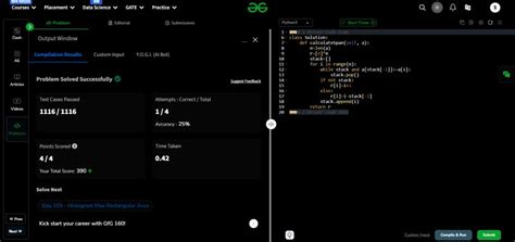 Geekstreak2025 Geeksforgeeks Problemsolving Codingjourney Gfg160