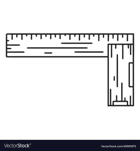 L Square Ruler Stroke Royalty Free Vector Image