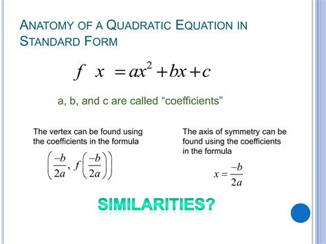 Graphing Quadratic Standard Form Pptx