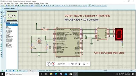 Pic16f887 Cd4511 Bcd To 7 Segment Decoder Demo Pic Projects Mobile App Youtube
