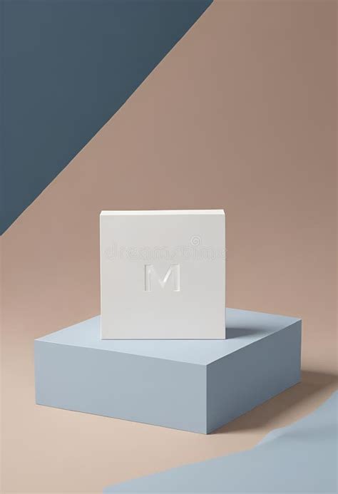 Two Square Objects One White And One Pink On A Surface Stock Illustration Illustration Of