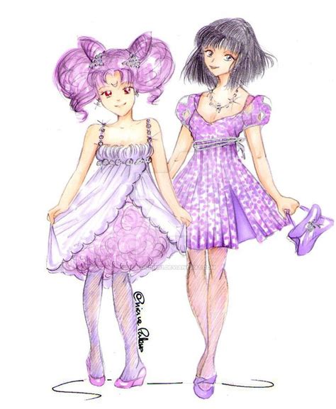 Chibiusa And Hotaru Haute Couture By Mellorine91 On Deviantart Sailor Moon Fashion Sailor