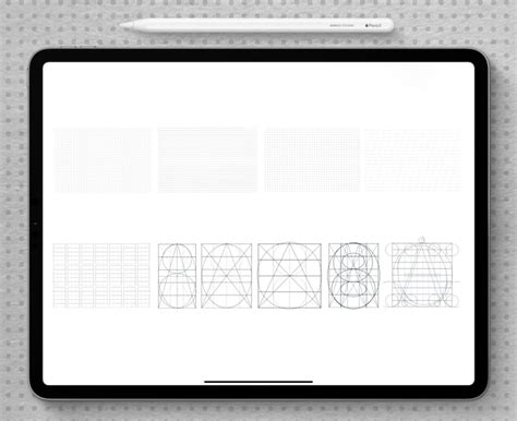 Lettering Grids Procreate Procreate Grid Brushes Grid Etsy