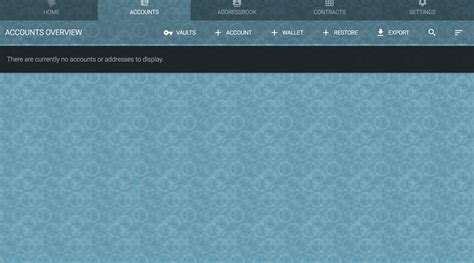 parity ui wallet doesn t scale to a large number of accounts there are currently no accounts