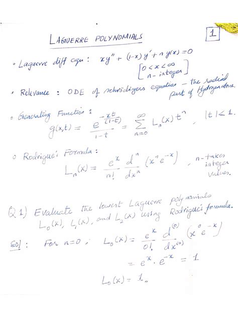 Laguerre Polynomials Pdf
