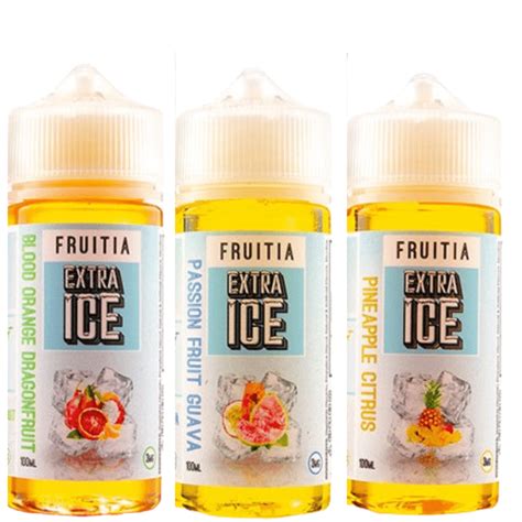 Fruitia Extra Ice E Liquid 100ml Freebase Kmg Imports