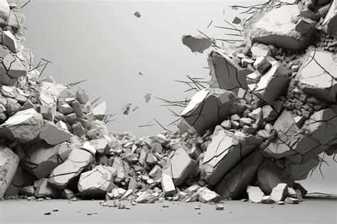 Premium Ai Image Solid Particles Fragments Gaps Split Cavity