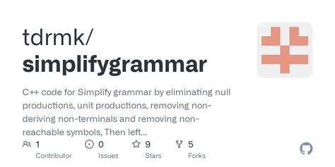 Github Tdrmk Simplifygrammar C Code For Simplify Grammar By