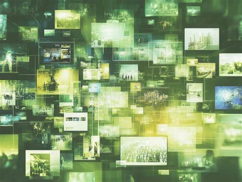 A Digital Collage Resembling An Explosion Of Data Or Connectivity
