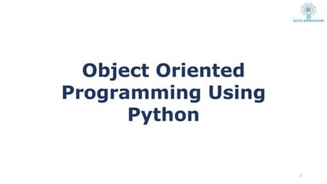 Object Oriented Programming Pptx