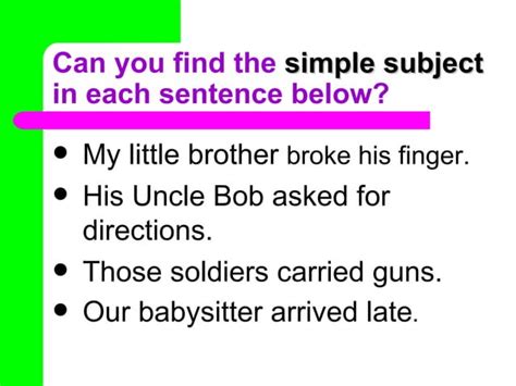 Subject And Predicate PPT Chemistry Science