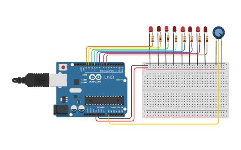 Circuit Design Tp 3 Secuencia De Leds Con Función Map Tinkercad