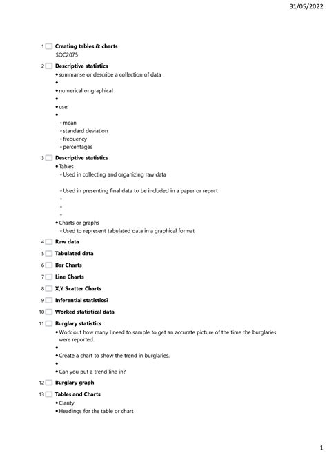 Creating Tables Charts Creating Tables Charts SOC