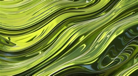Abstract Metallic Wave Luxury Background Premium Ai Generated Image