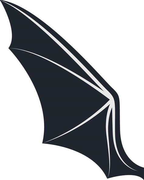 Silhouette Of Elegant Bat Wings On White Background 71264443 Vector Art