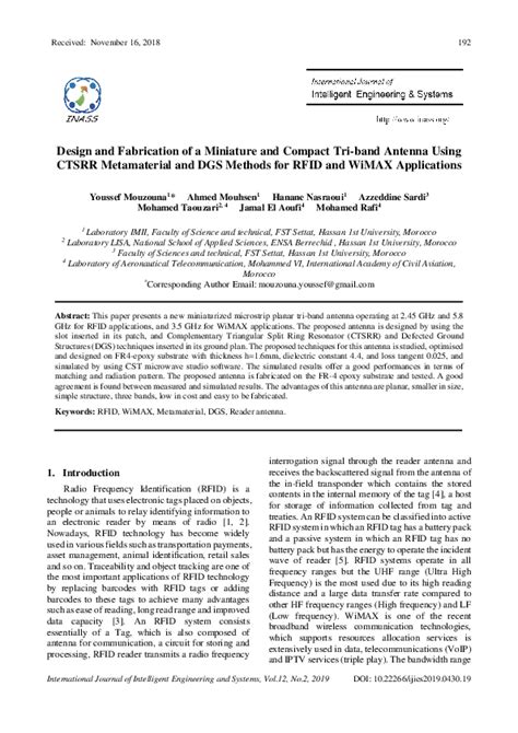 Pdf Design And Fabrication Of A Miniature And Compact Tri Band