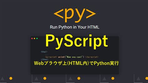 Pyscript Webブラウザ上html内でpython実行 みやしんのプログラミングスキル通信