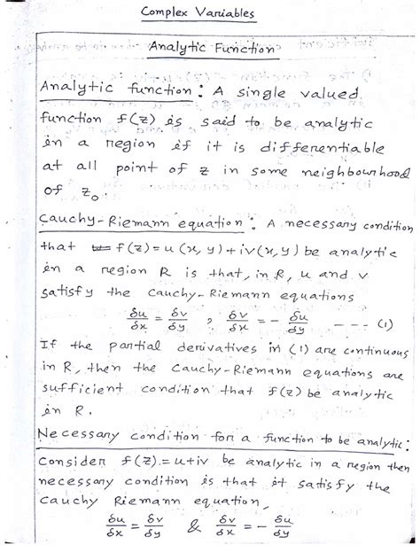 Analytic Function Pdf
