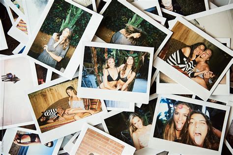 Pile Of Polaroids With Girlfriends Having Fun Together By Stocksy